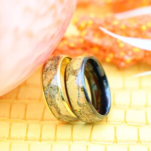 Men's Engagement Ring, Cork Tungsten Band, 8mm Wedding Band, Tungsten ...