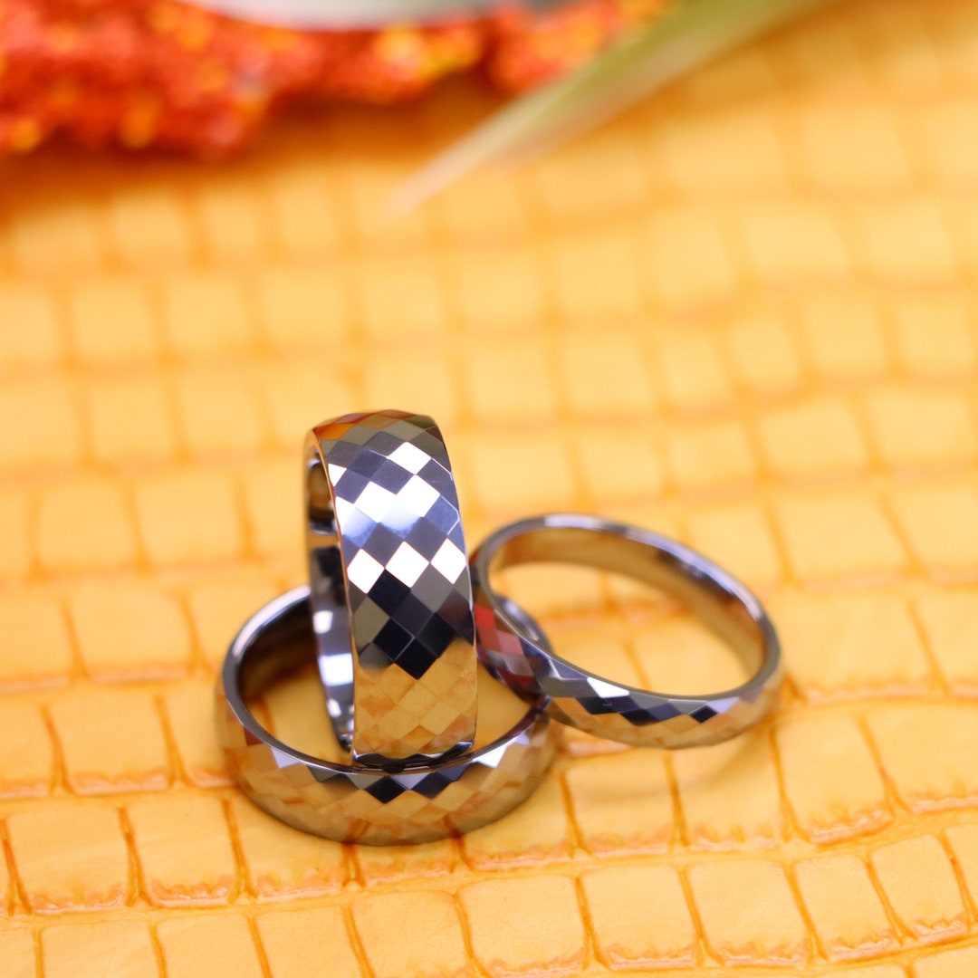 Men's Wedding Band, Custom Engraved Personalized Ring, Mens Silver ...