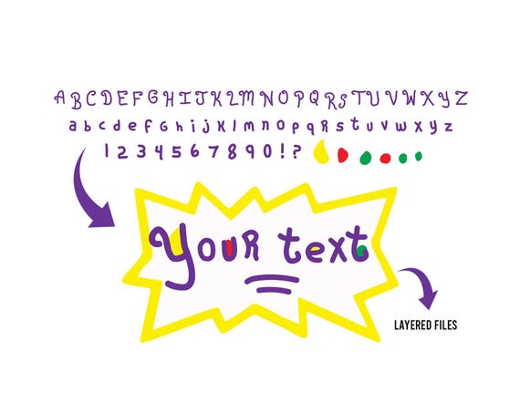 Rugrats Alphabet Svg Rugrats Svg Rugrats Font Svg Rugrats Etsy Images