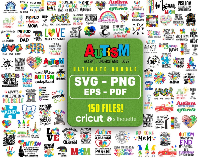 Autism Svg Bundle, Autism Png, Autism Awareness Svg, Autism Clipart ...