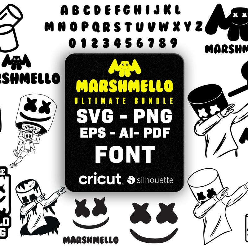 Dj Marshmello Svg - Etsy