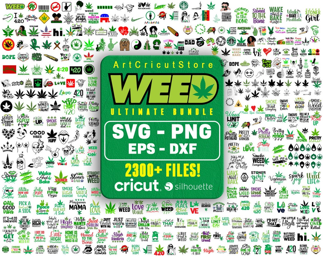 Weed Svg Bundle, Cannabis Svg, Stoner Svg, Trippy SVG, Pot Leaf Svg ...