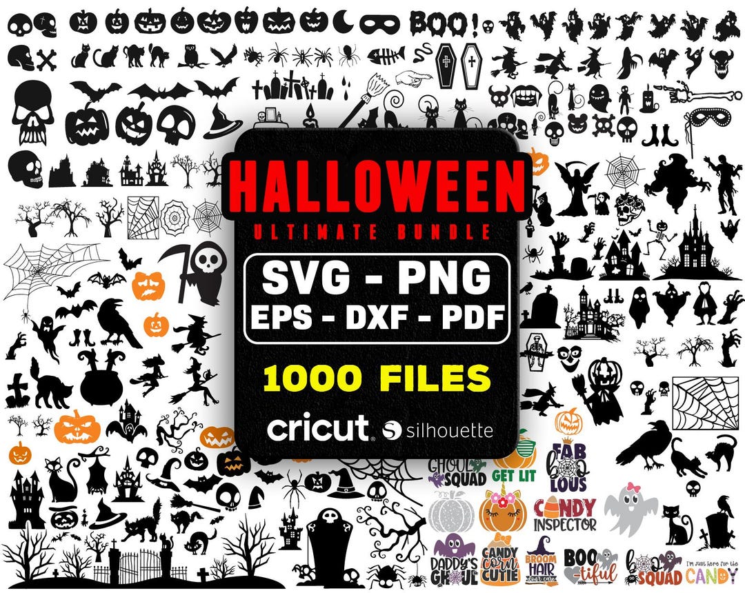 Halloween SVG Mega, Halloween Clipart, Cut Files, Halloween Svg Bundle ...