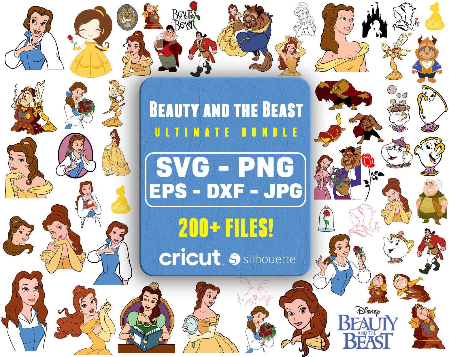 Beauty and the Beast SVG Bundle, Princess Svg, Belle Svg, Beauty and ...