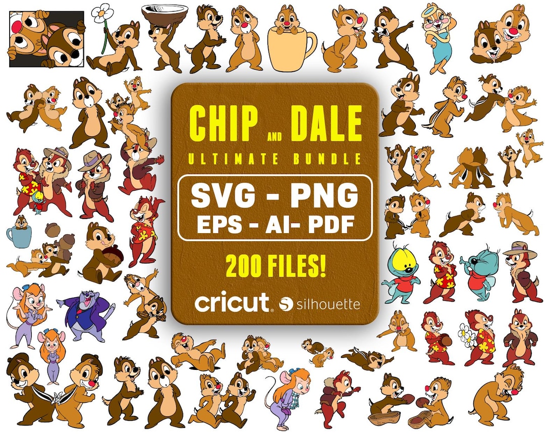 Chip and Dale SVG Bundle, Cricut Clipart (digital Download) - Etsy UK