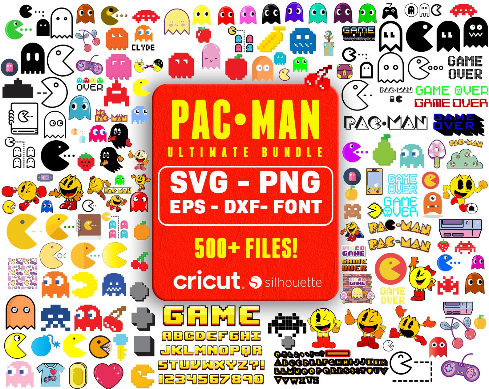 Layered Svg, Clipart, Svg for Cricut, Retro Game Svg, Game Over Svg ...