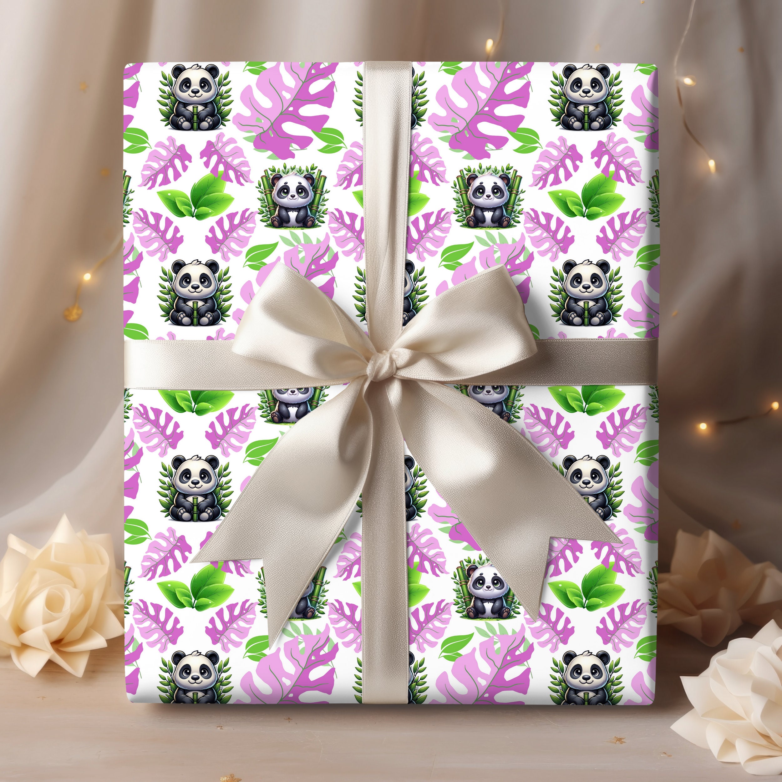 Cute Pandas 12x12 Seamless Pattern Digital Paper Printable Background ...