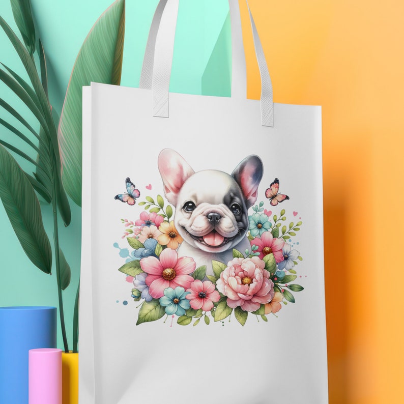 Spring Frenchies Clipart Bundle Set of 8 Clipart Files Cute French ...