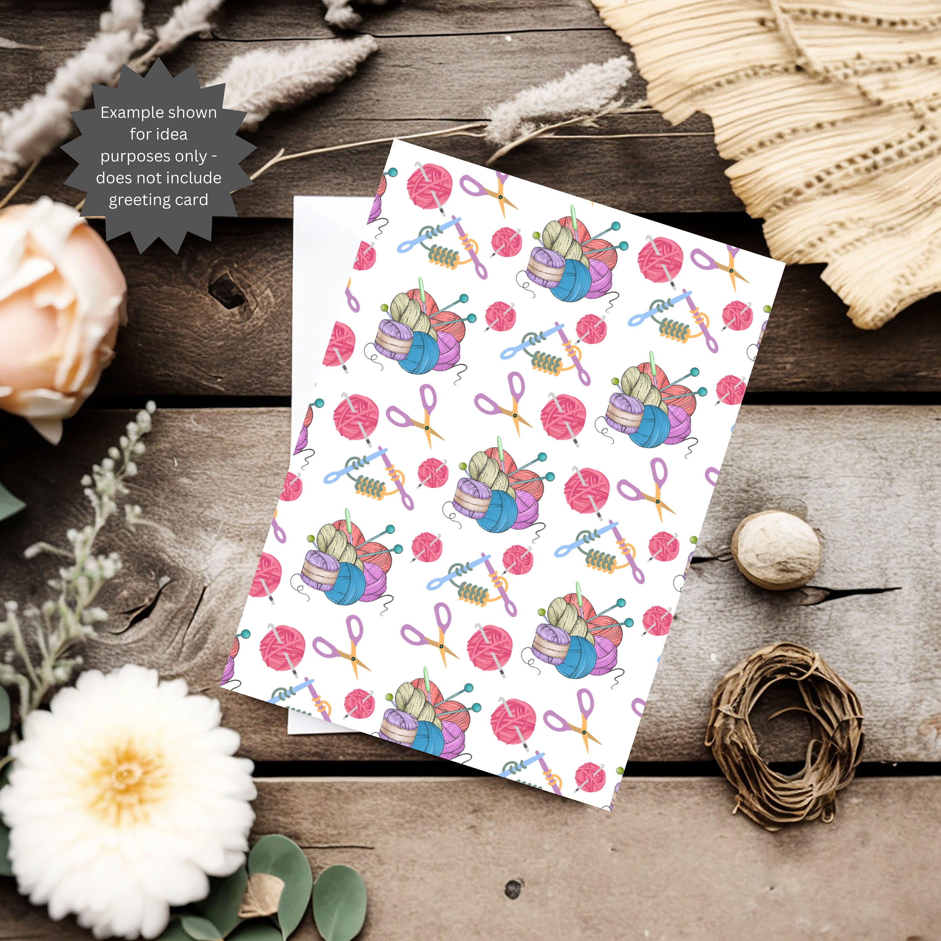 Crochet & Knit Printable Background Scrapbook Papers 12x12 Seamless ...