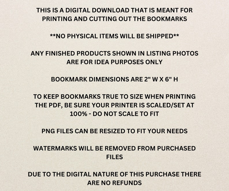 Printable Bookmarks Set of 8 Digital Download 11x8.5 PDF and Separate ...