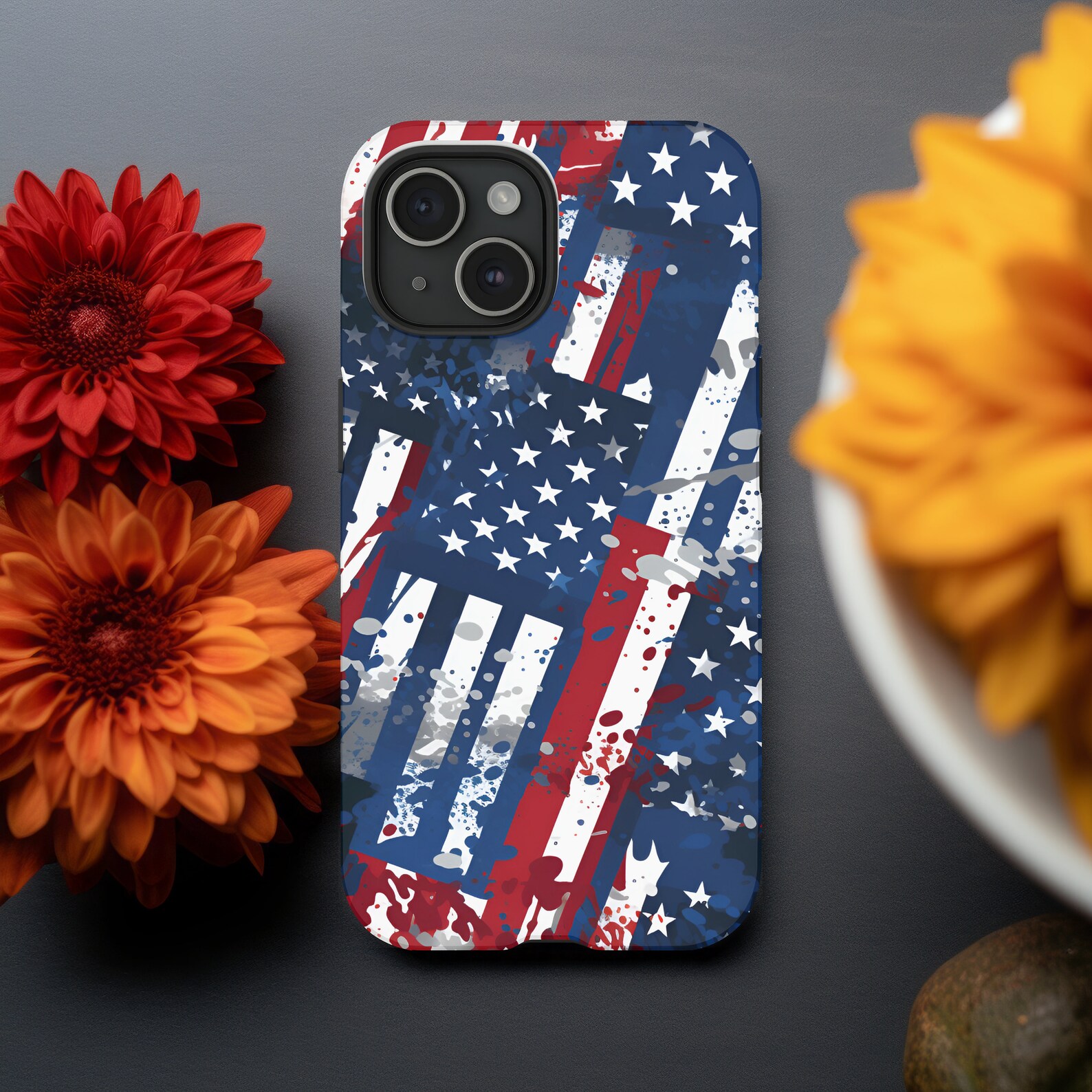 American Flags Digital Paper Printable Background Scrapbook Papers ...