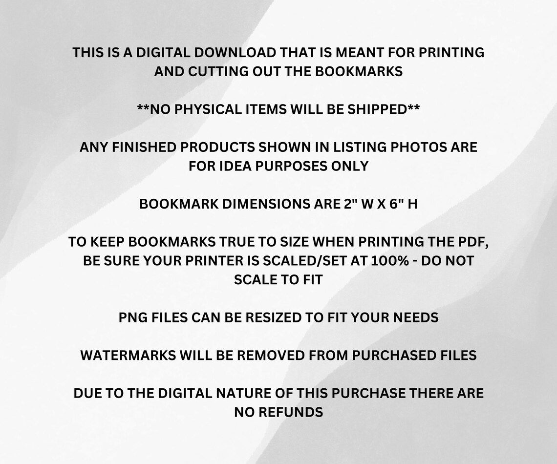 Printable Bookmarks Set of 8 Digital Download 11x8.5 PDF and Separate ...