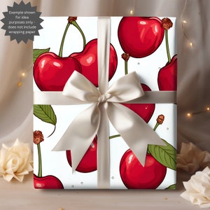 Cherries Printable Background Scrapbook Papers, 12x12 Seamless Pattern ...