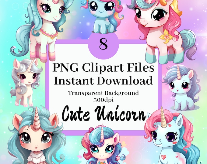 Premium Vector Clipart - Kawaii Unicorn - Cute Unicorn Planning Clipart ...