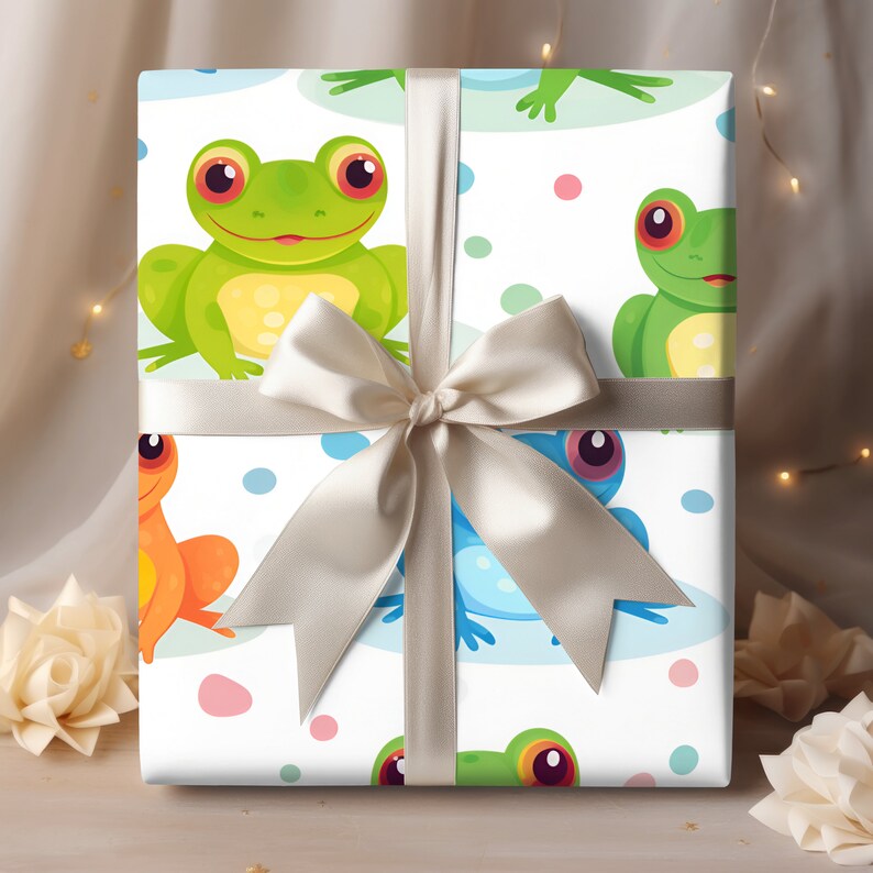 Playful Frogs Digital Paper Printable Background Scrapbook Papers 12x12 ...