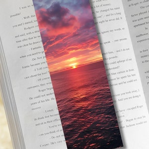 Ocean Sunset Printable Bookmarks Set of 8 Digital Download 11x8.5 PDF ...