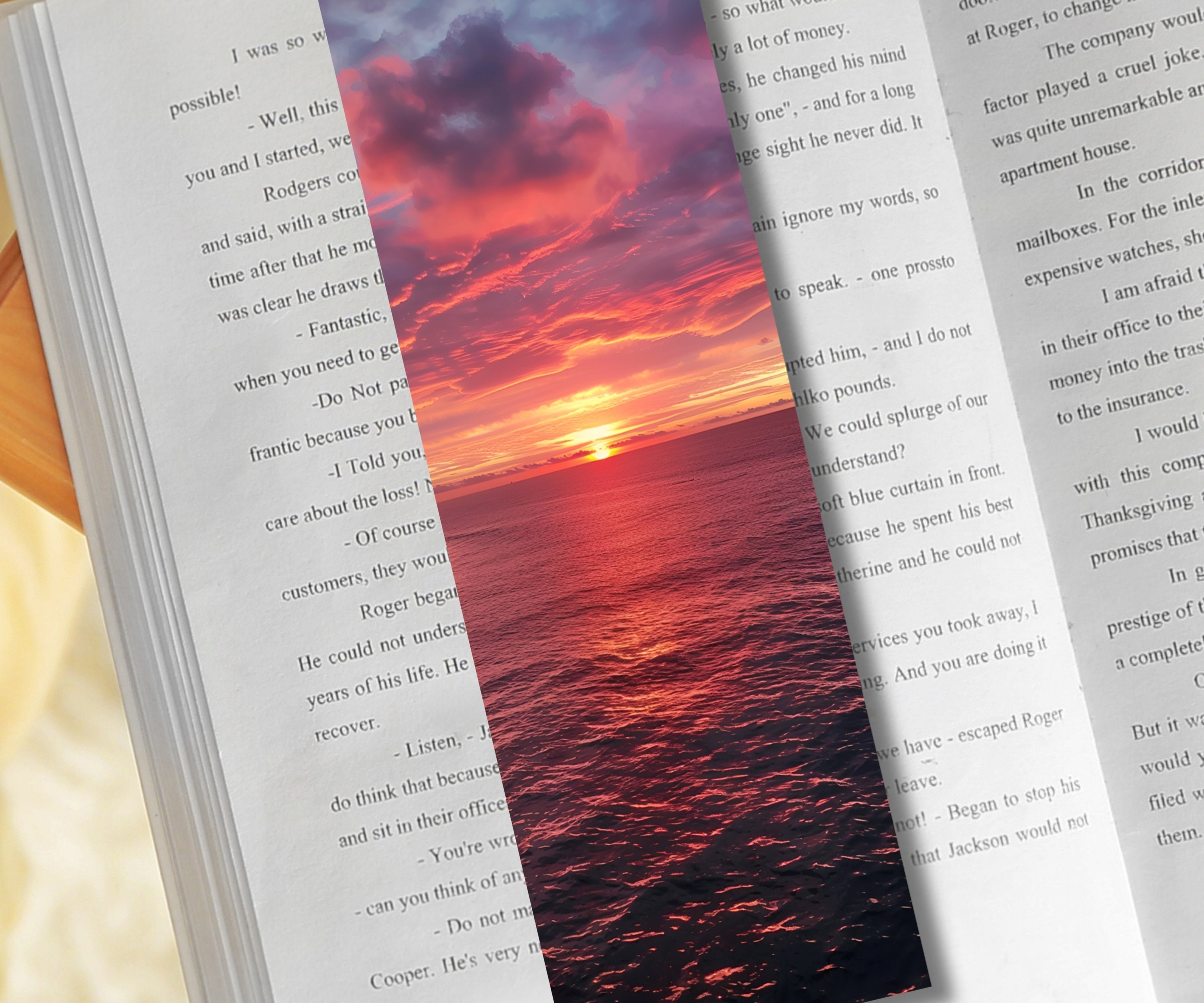 Ocean Sunset Printable Bookmarks Set of 8 Digital Download 11x8.5 PDF ...