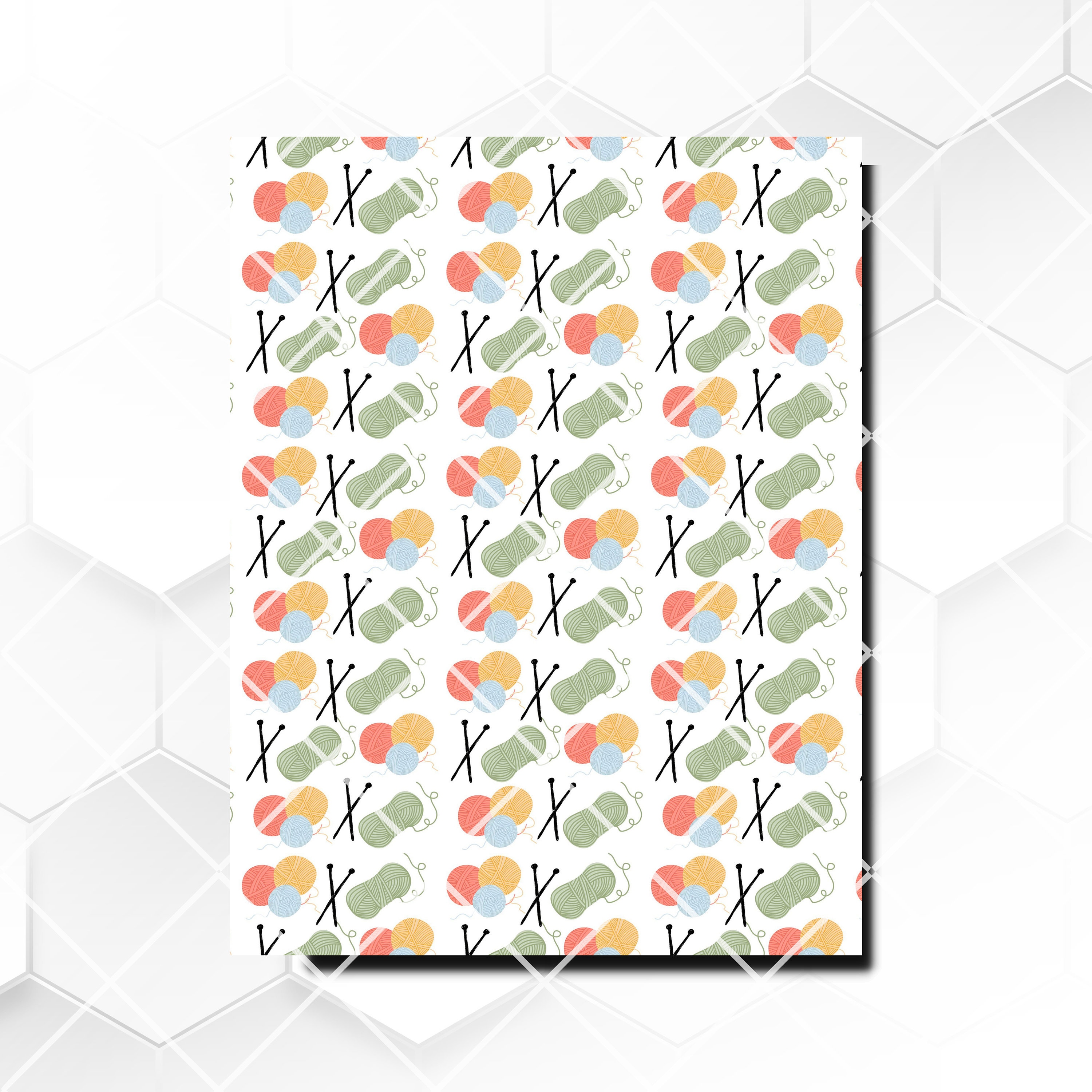 Crochet and Knit Digital Paper, Printable Background Scrapbook Papers 8 ...