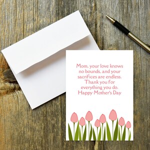 Mother's Day Printable Greeting Card Includes DIY Printable Envelope ...