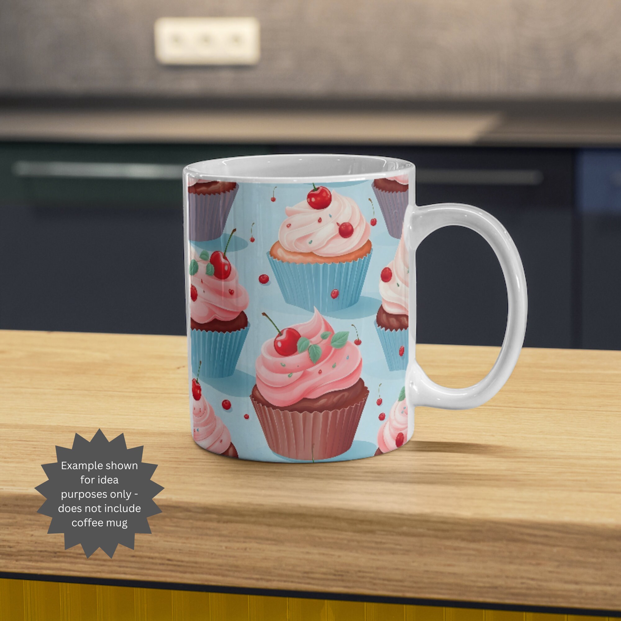 Frosted Cupcakes Printable Background Scrapbook Papers, 12x12 Seamless ...