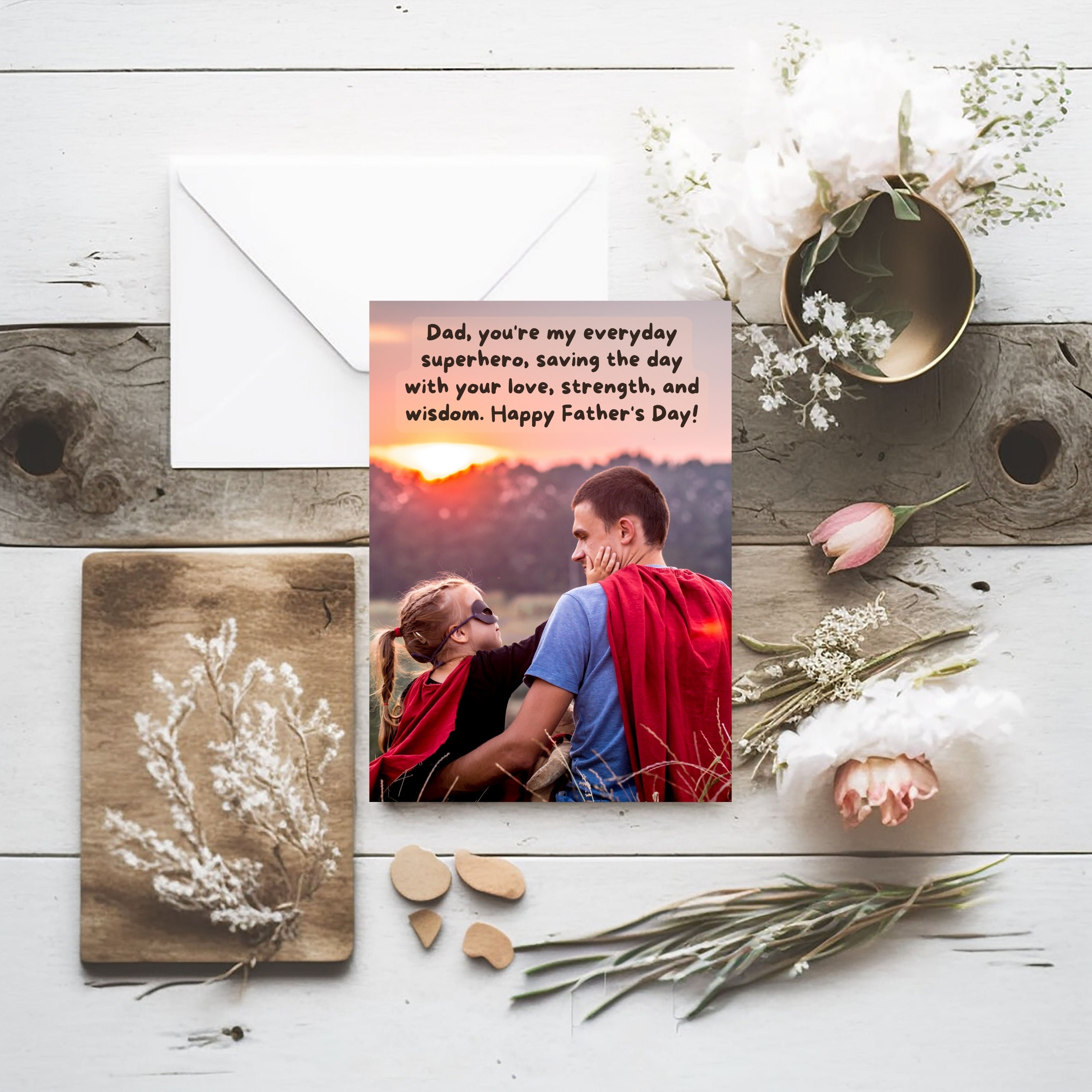 Superhero Father's Day Printable Greeting Card With DIY Printable ...