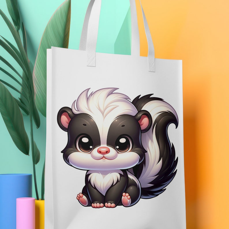 Cute Baby Skunks Clipart Bundle Set of 8 Clipart Files Cartoon Animal ...