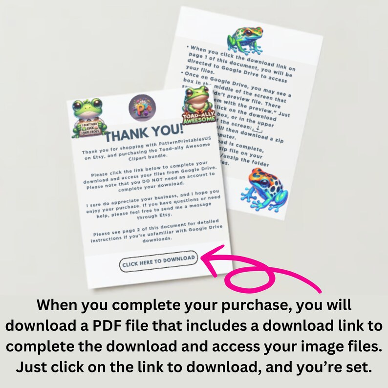 Toad-ally Awesome Frogs Set of 8 Clipart PNG Files Transparent ...