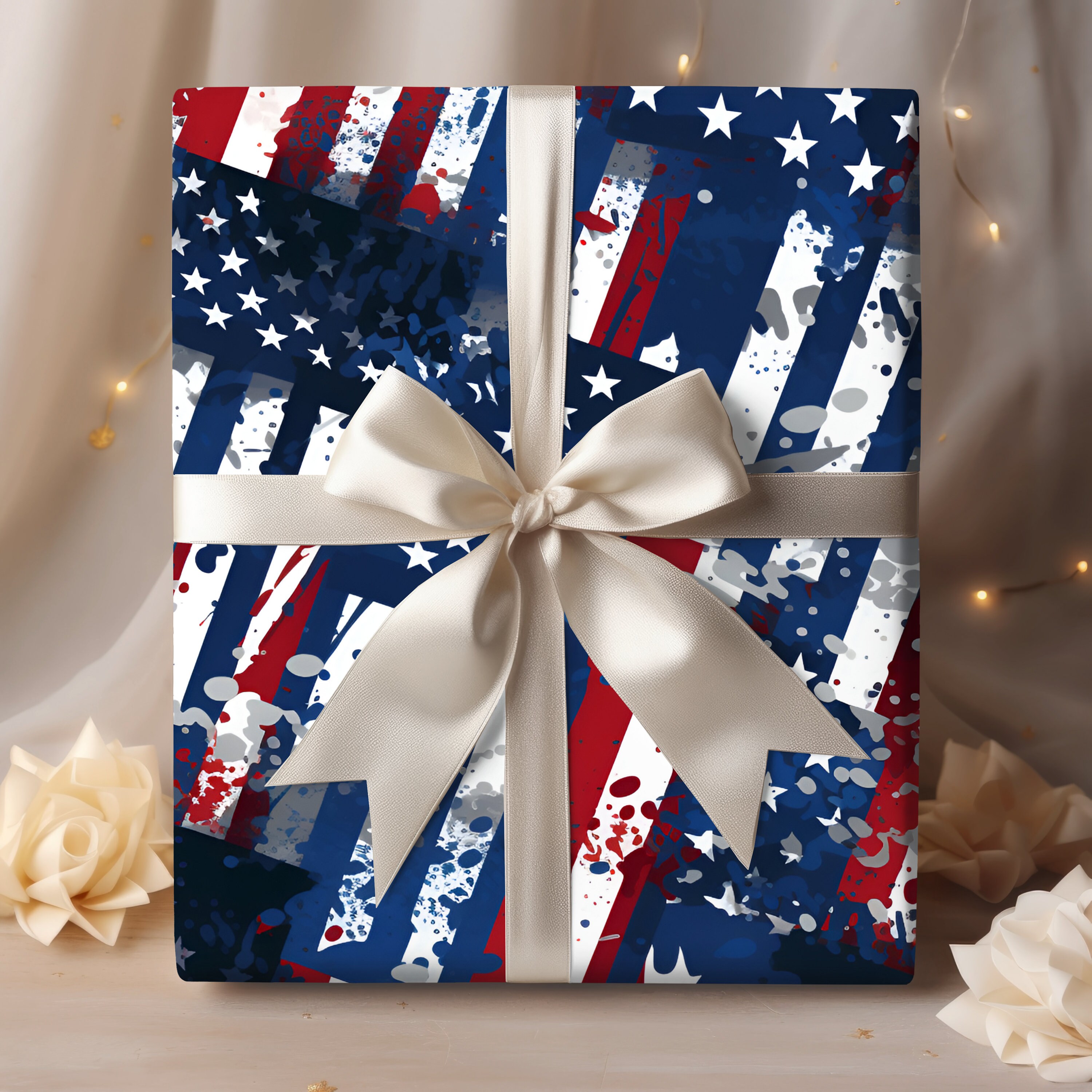 American Flags Digital Paper Printable Background Scrapbook Papers ...