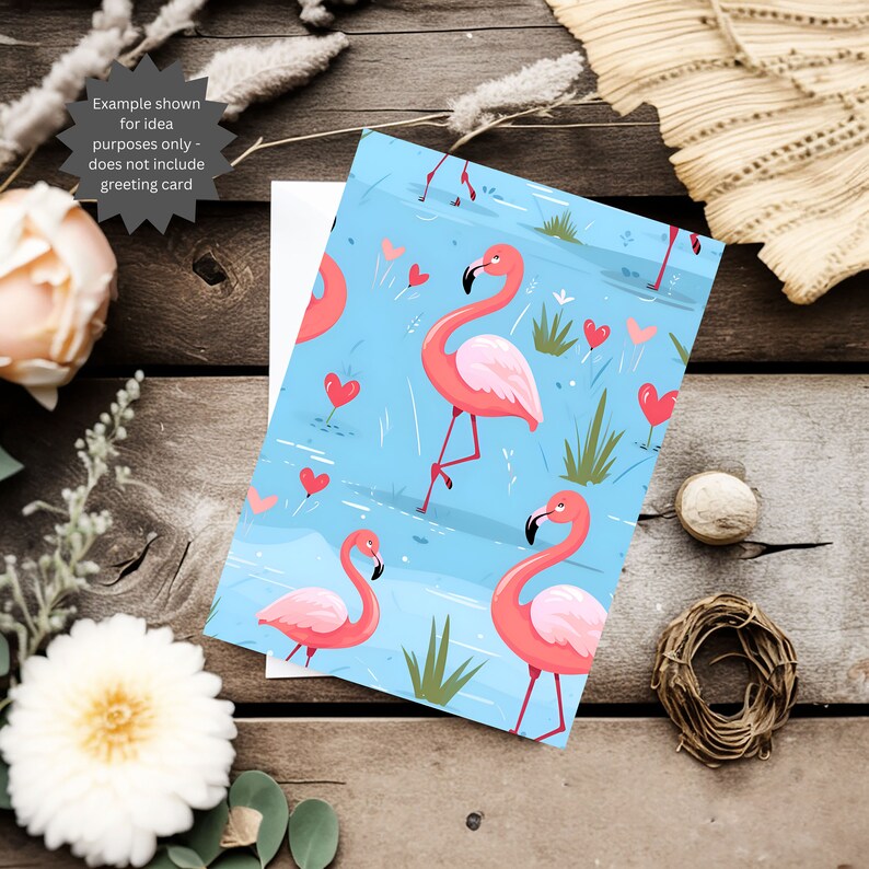 Pink Flamingo Printable Background Scrapbook Papers, 12x12 Seamless ...
