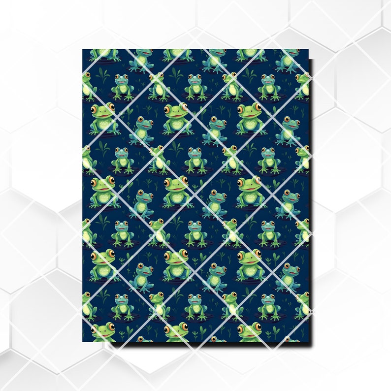 Playful Frogs Digital Paper, Printable Background Scrapbook Papers 8 ...