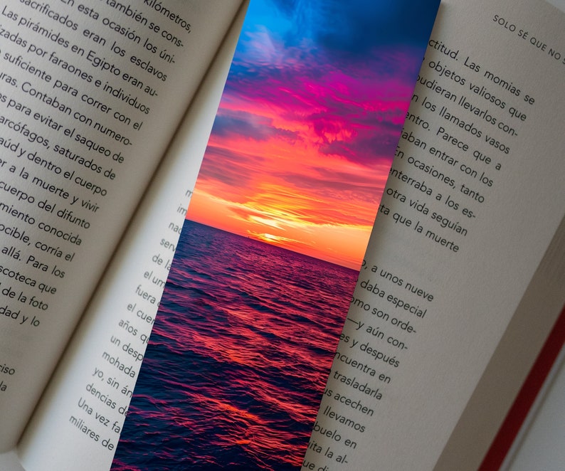 Ocean Sunset Printable Bookmarks Set of 8 Digital Download 11x8.5 PDF ...