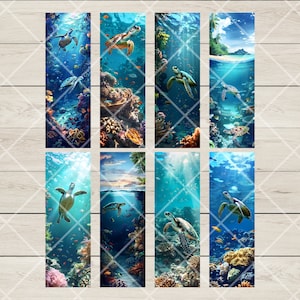 Printable Bookmarks Set of 8 Digital Download 11x8.5 PDF and Separate ...