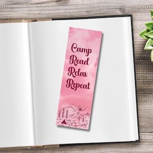 Camping Printable Bookmarks Set of 8 Digital Download 11x8.5 PDF and ...