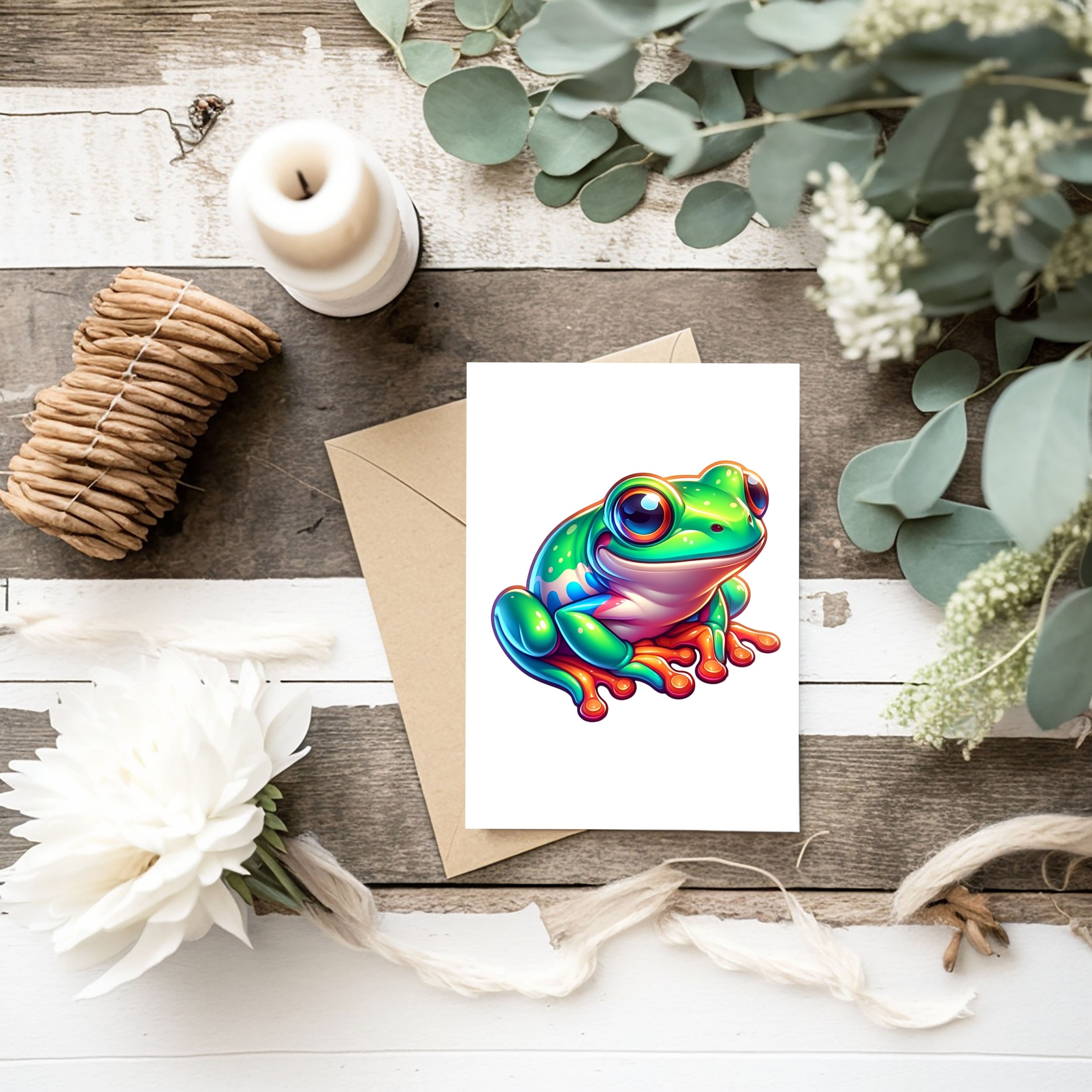 Toad-ally Awesome Frogs Set of 8 Clipart PNG Files Transparent ...