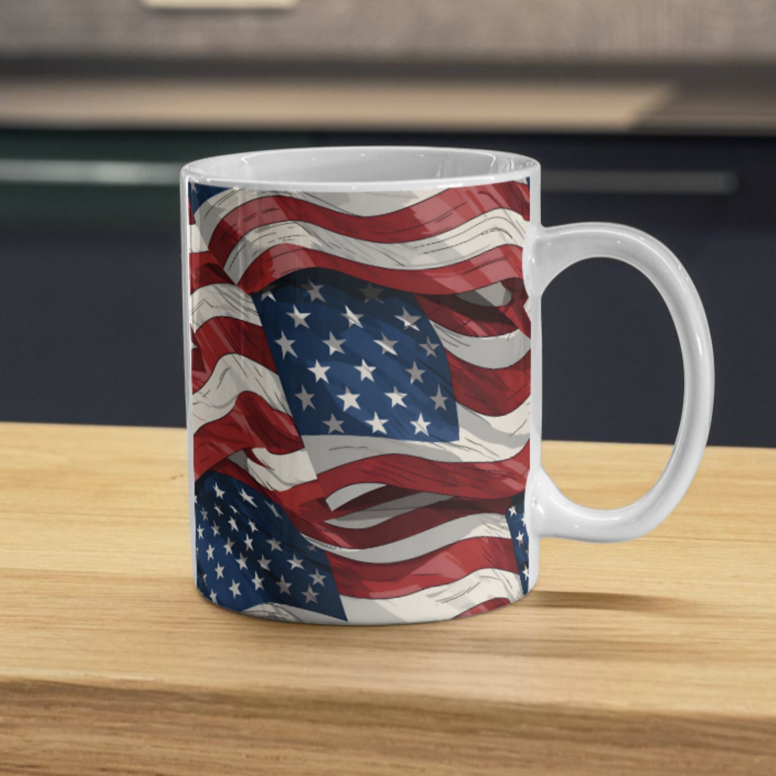 American Flags Digital Paper Printable Background Scrapbook Papers ...