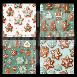 Gingerbread Digital Paper, Printable Background, Scrapbook Papers ...