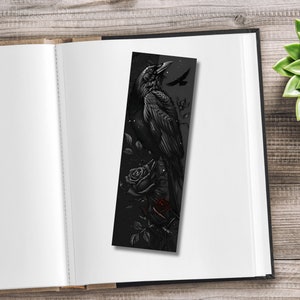 Ravens & Roses Printable Bookmarks Set of 8 Digital Download 11x8.5 PDF ...