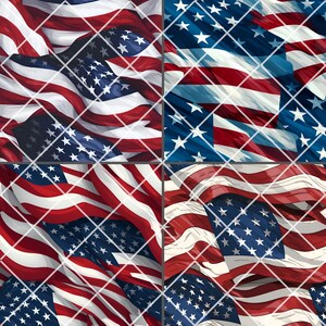 American Flags Digital Paper Printable Background Scrapbook Papers ...