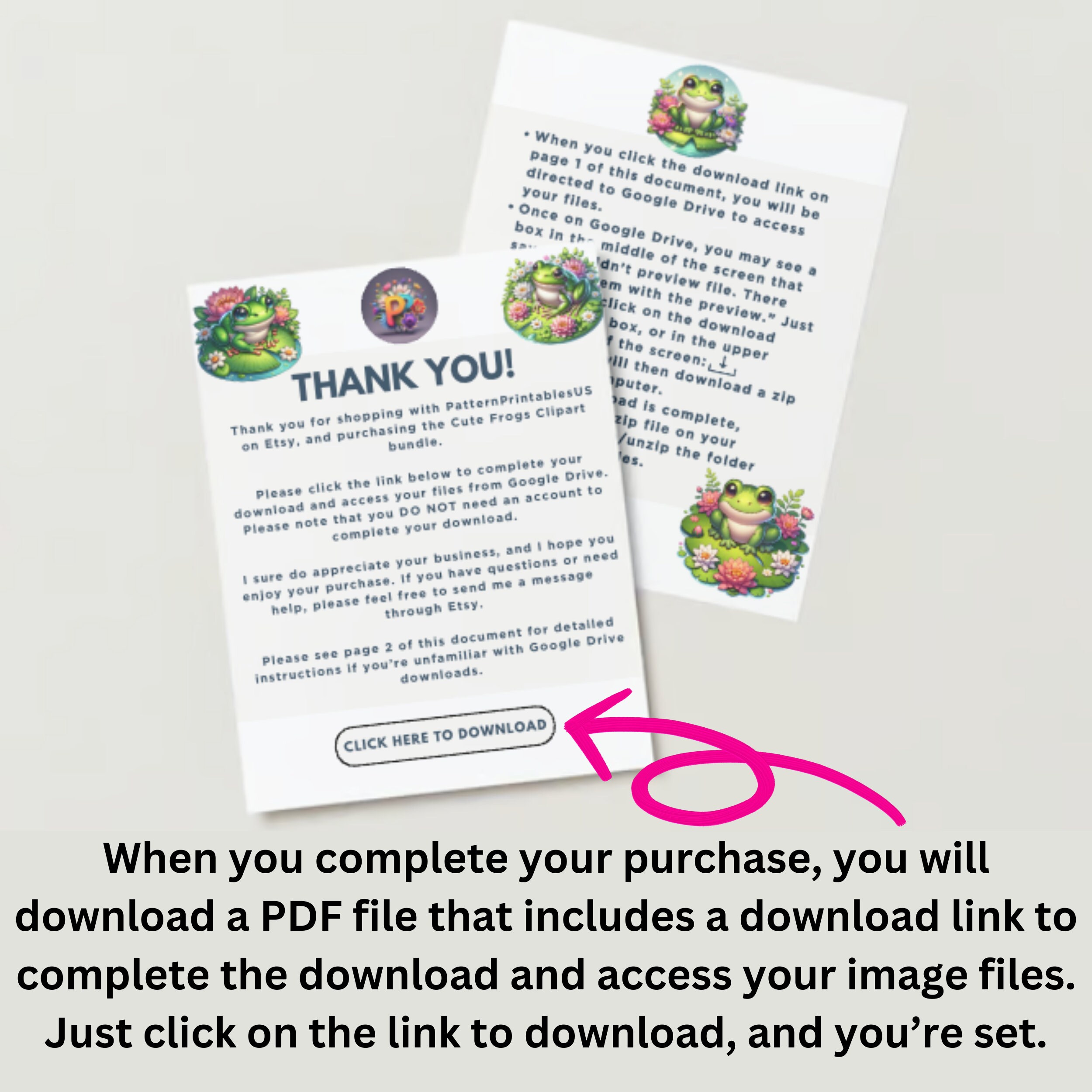 Cute Frogs Clipart Bundle Set of 16 Clipart Files Digital Scrapbook ...