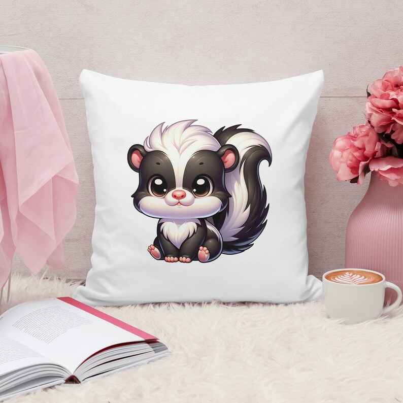 Cute Baby Skunks Clipart Bundle Set of 8 Clipart Files Cartoon Animal ...