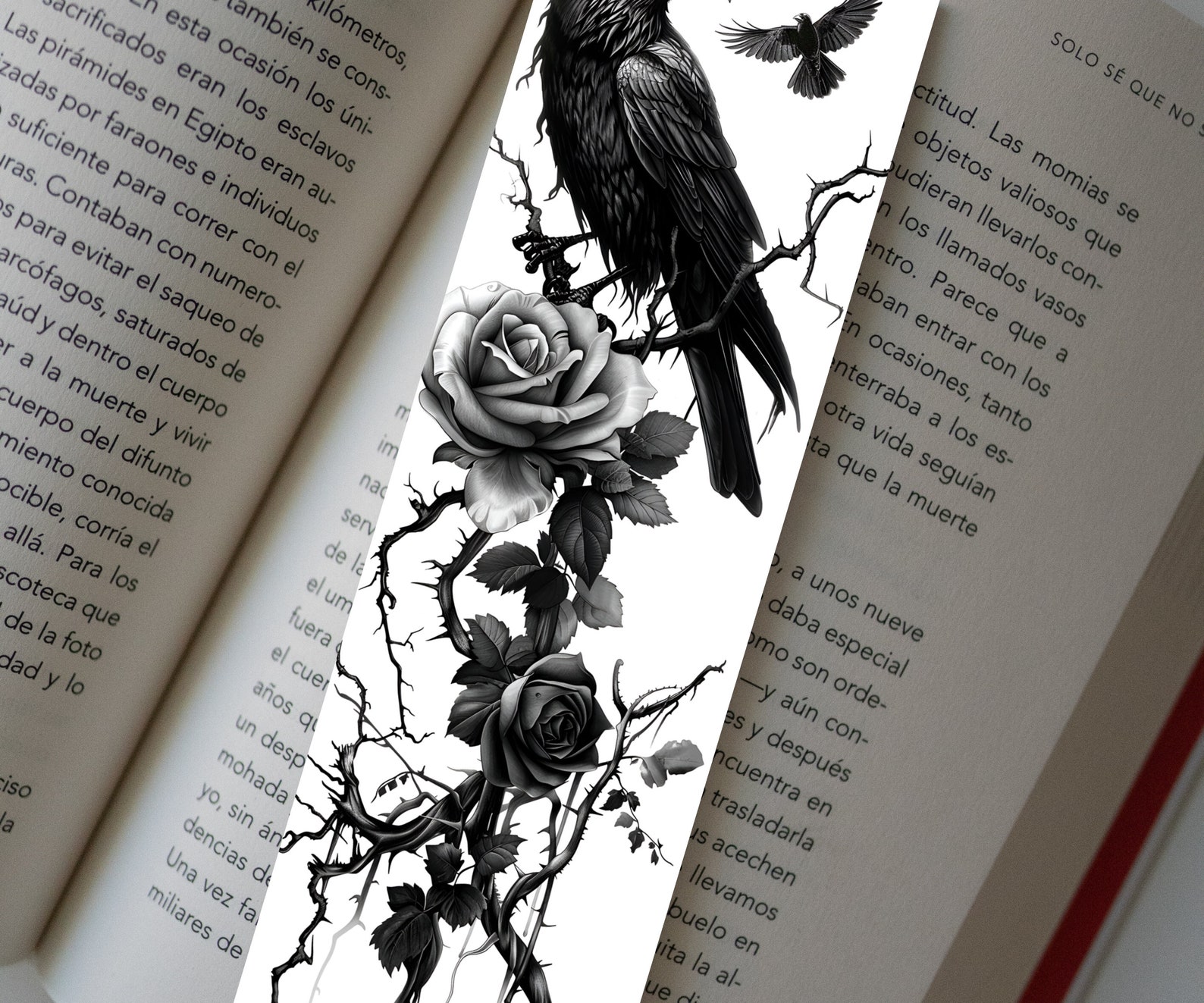 Ravens & Roses Printable Bookmarks Set of 8 Digital Download 11x8.5 PDF ...