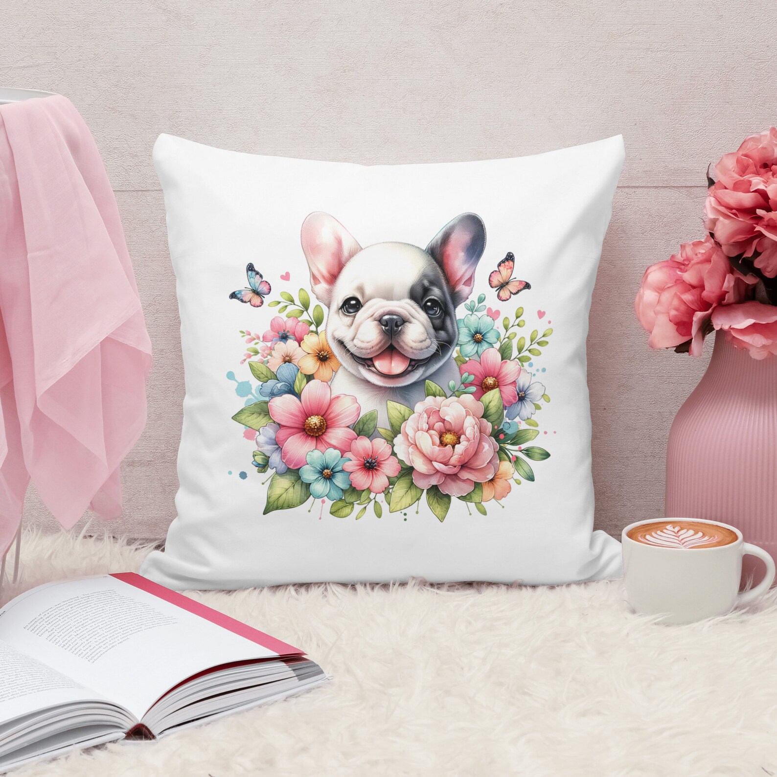 Spring Frenchies Clipart Bundle Set of 8 Clipart Files Cute French ...