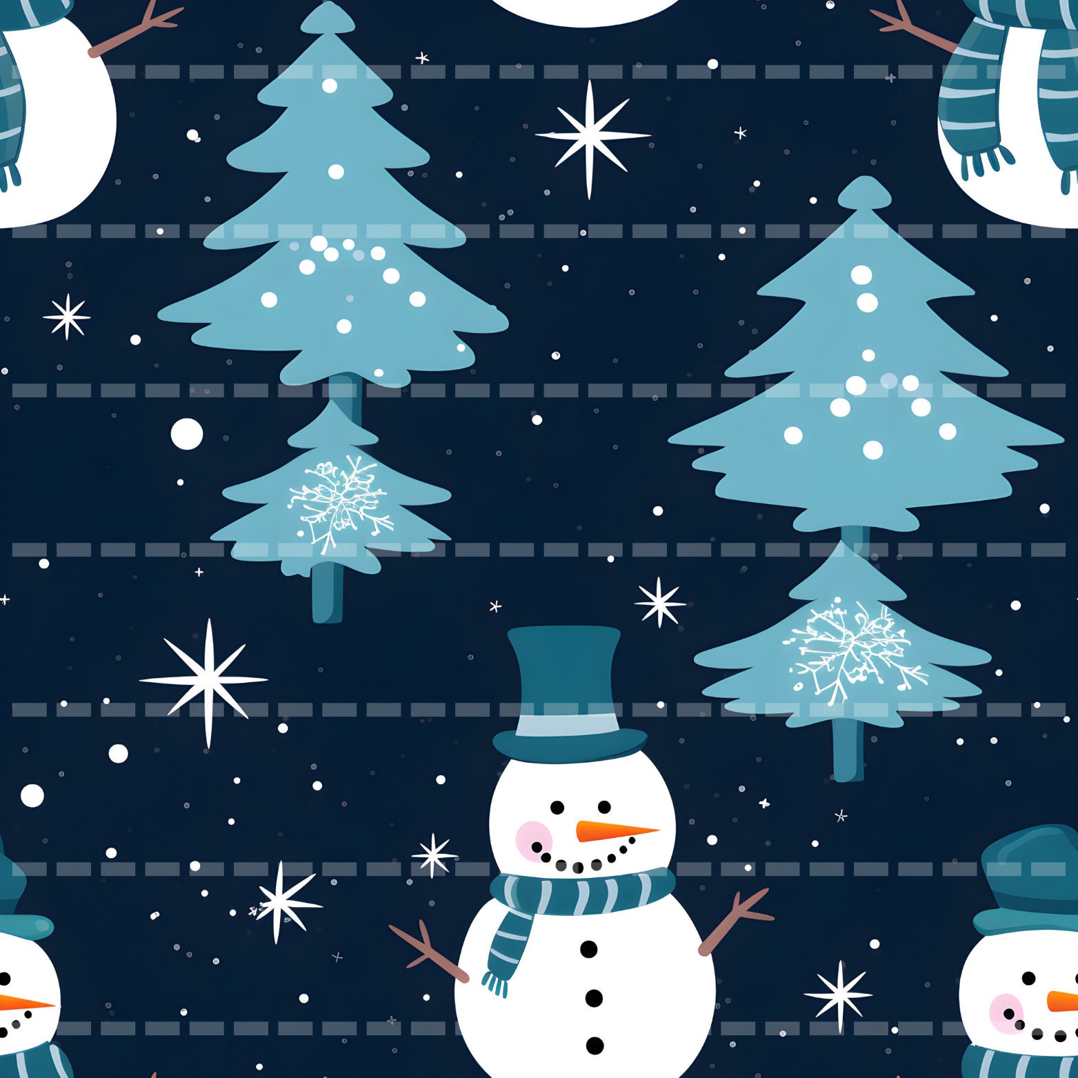 Cute Snowmen Digital Paper, Printable Background, Scrapbook Papers ...