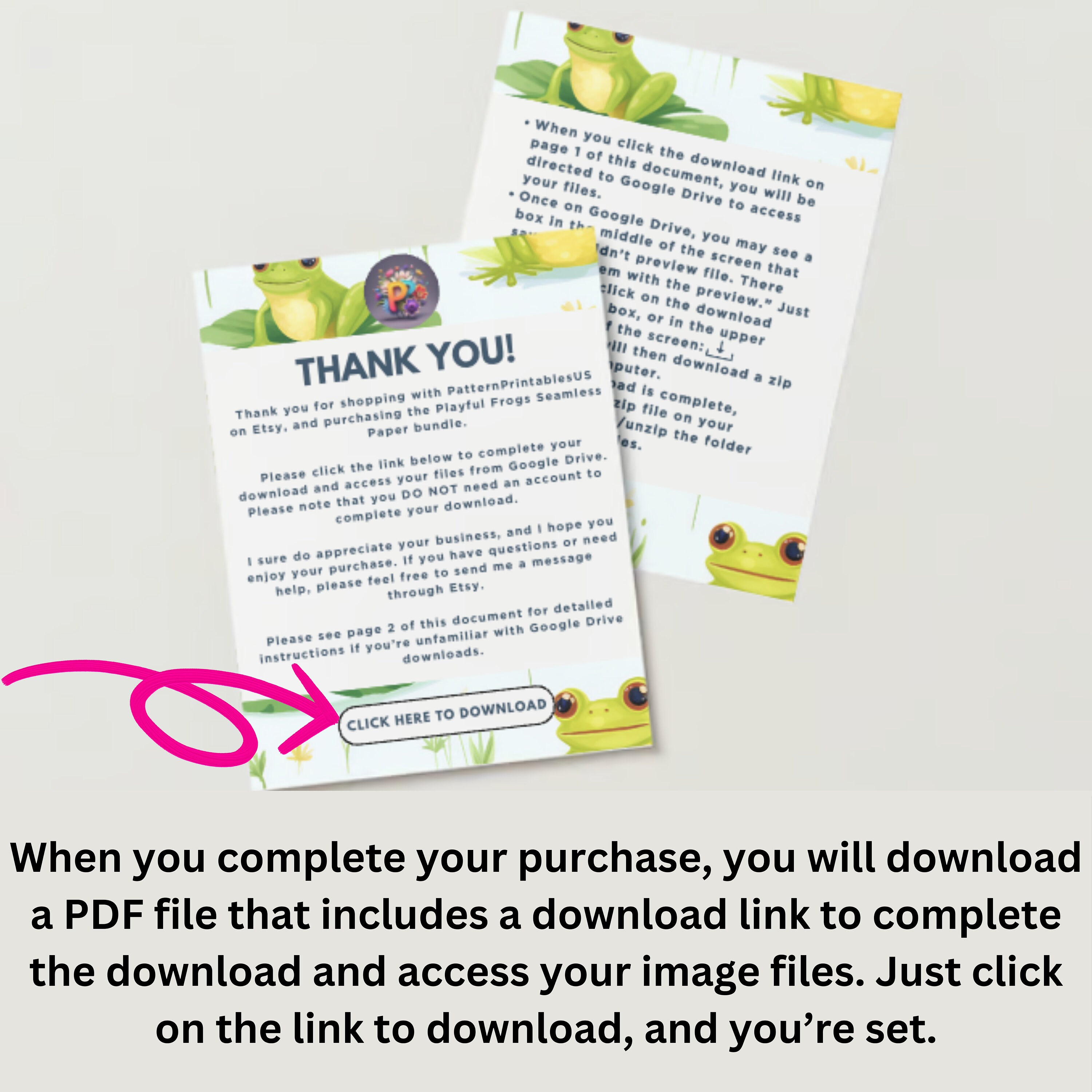 Playful Frogs Digital Paper Printable Background Scrapbook Papers 12x12 ...