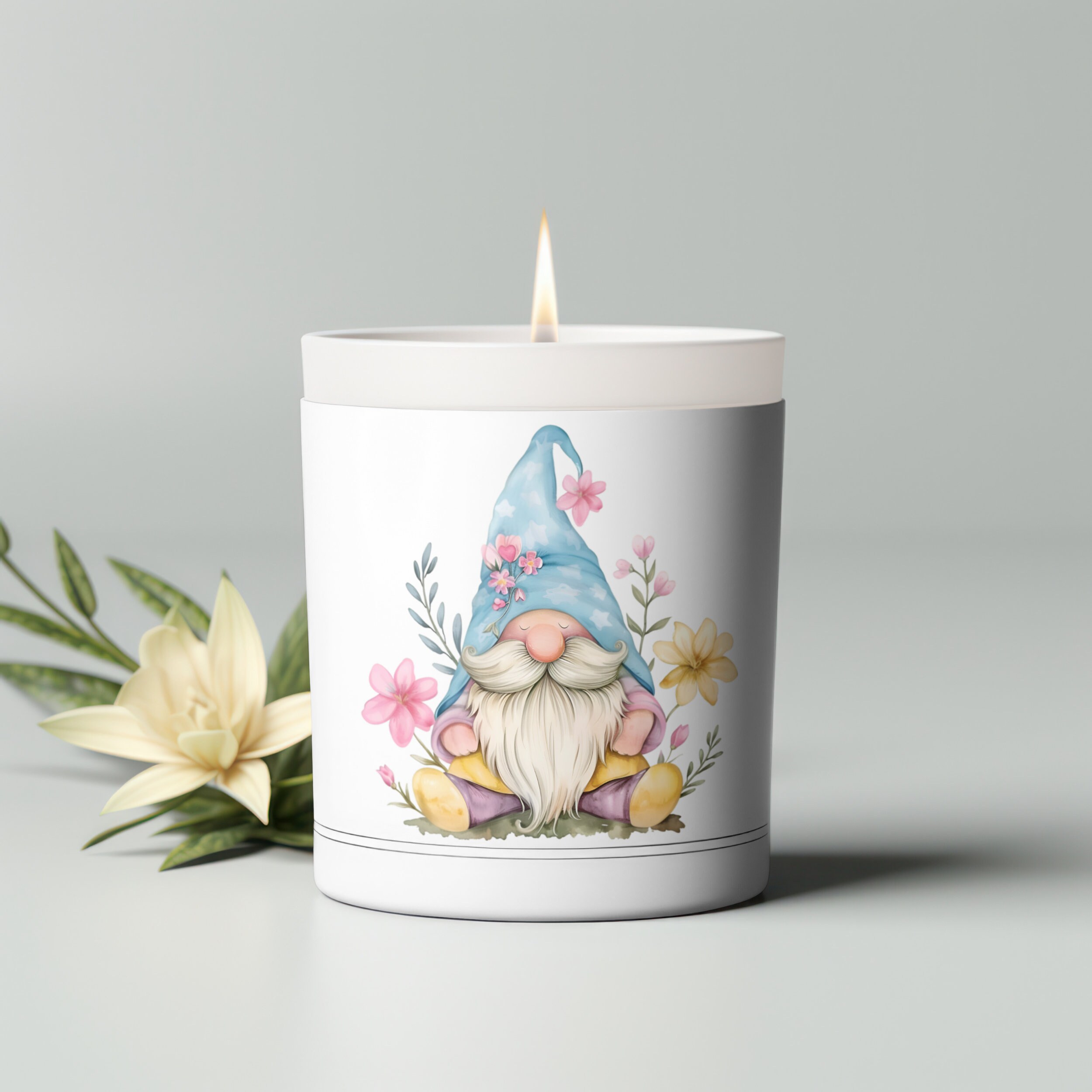 Cute Spring Gnome Clipart Bundle Set of 16 PNG Transparent Background ...