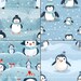 Cute Penguins Digital Paper, Printable Background, Scrapbook Papers ...