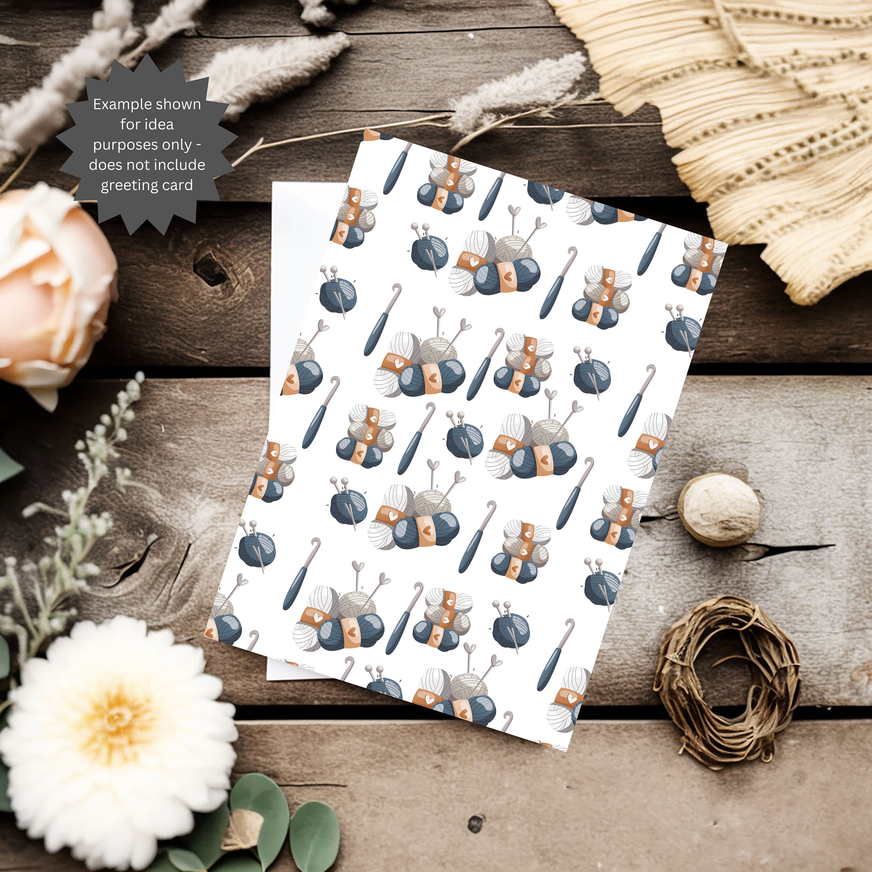 Love to Crochet Printable Background Scrapbook Papers 12x12 Seamless ...