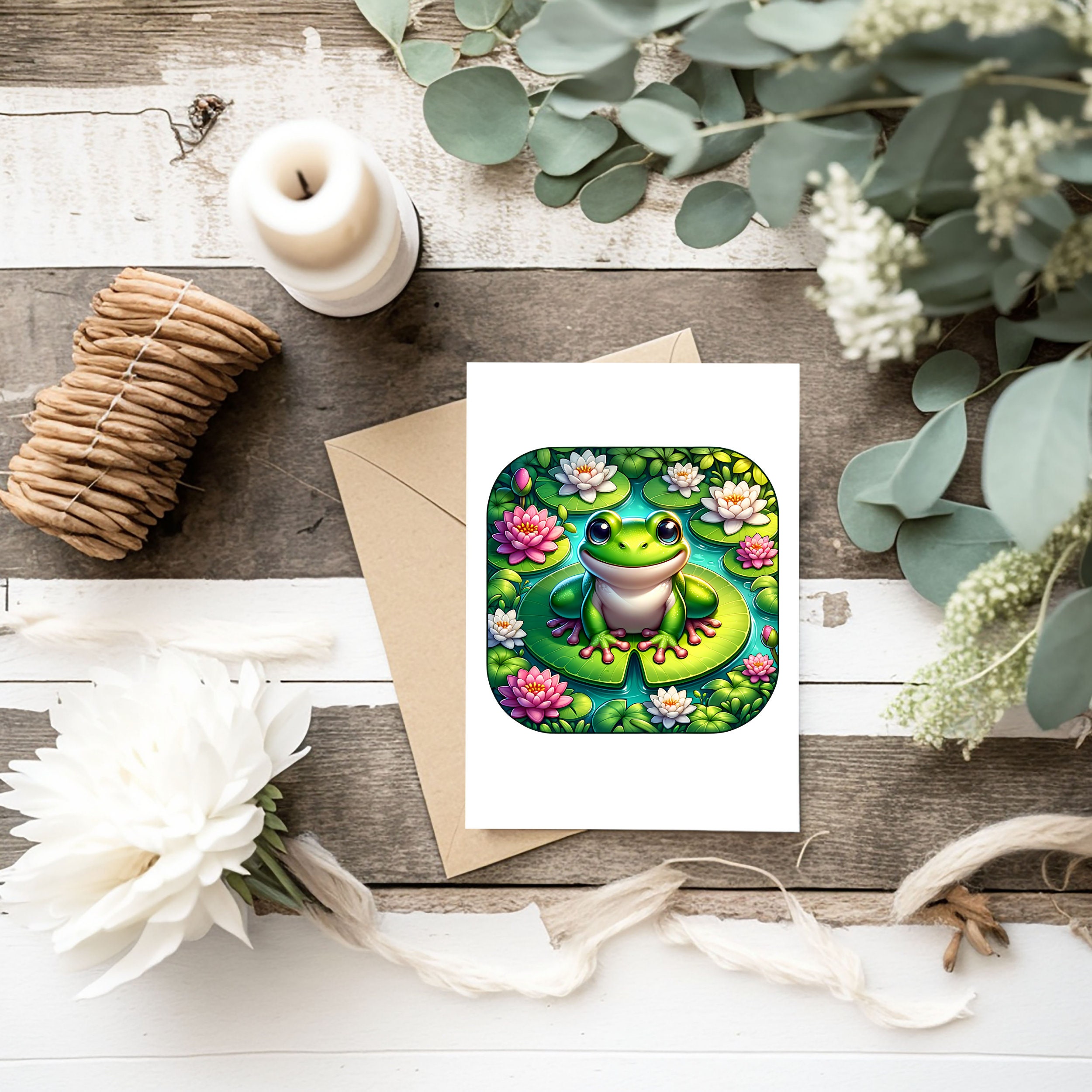 Cute Frogs Clipart Bundle Set of 16 Clipart Files Digital Scrapbook ...