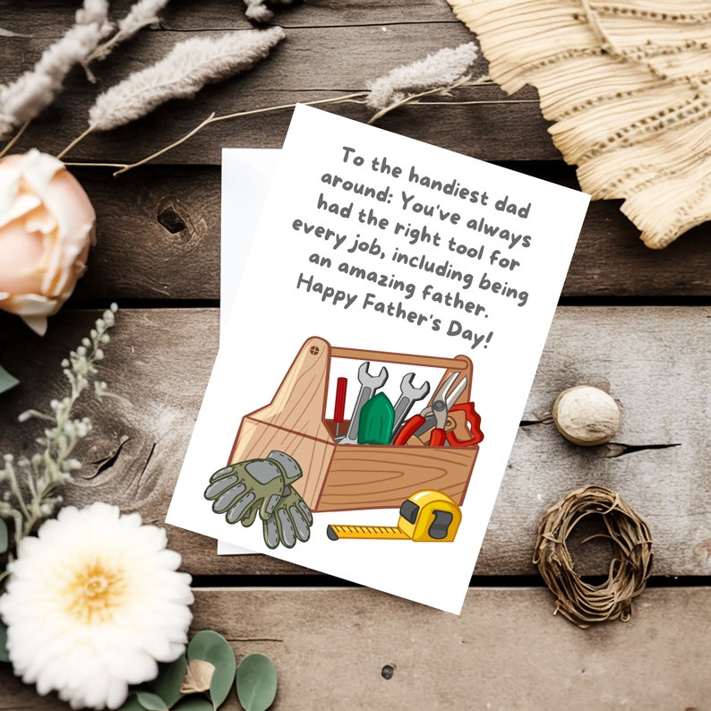 Handyman Father's Day Printable Greeting Card With DIY Printable ...
