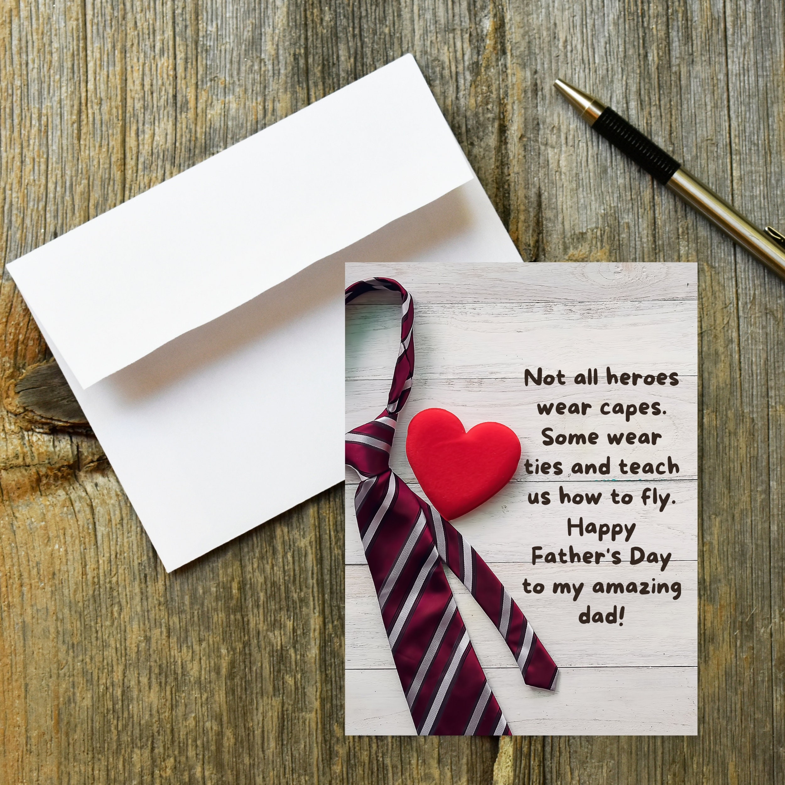 Superhero Father's Day Printable Greeting Card With DIY Printable ...